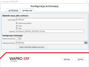 Archiwizator baz danych WAPRO ERP