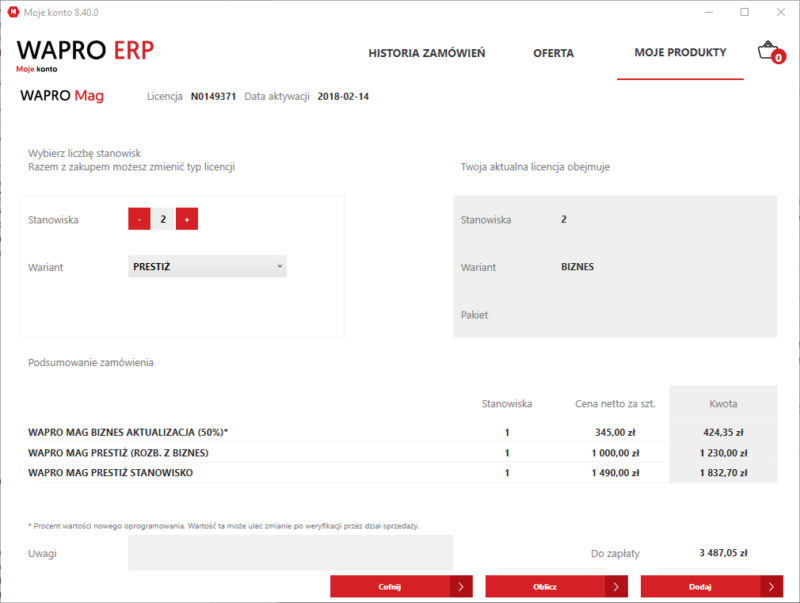 Moje konto WAPRO ERP - WAPRO ERP Blog